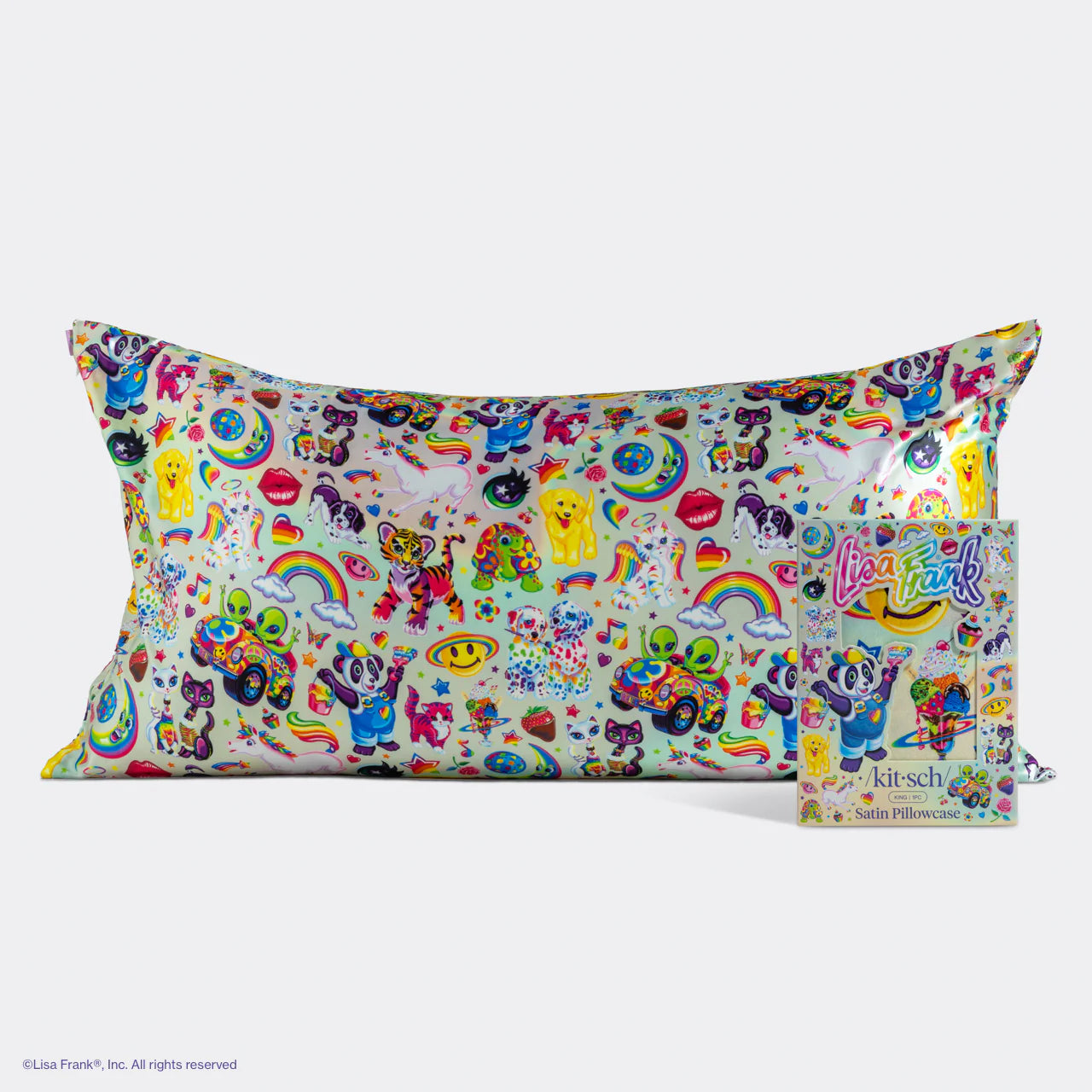 Lisa Frank x Kitsch Satin Pillowcase in The Fantastic World of Lisa Fr